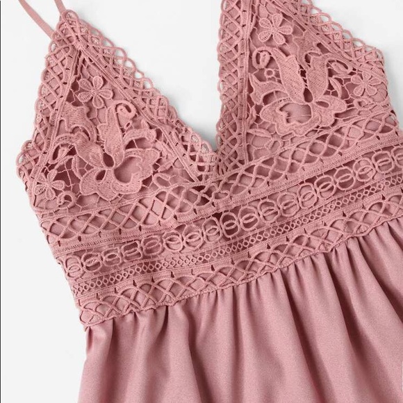 ROMWE | Dresses | Floral Crochet Mini Cami Dress | Poshmark